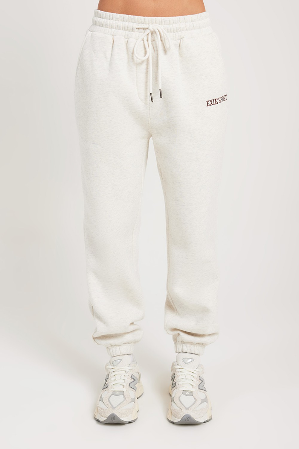 Exie Exie Sport Track Pant Cream Marle | Stylerunner