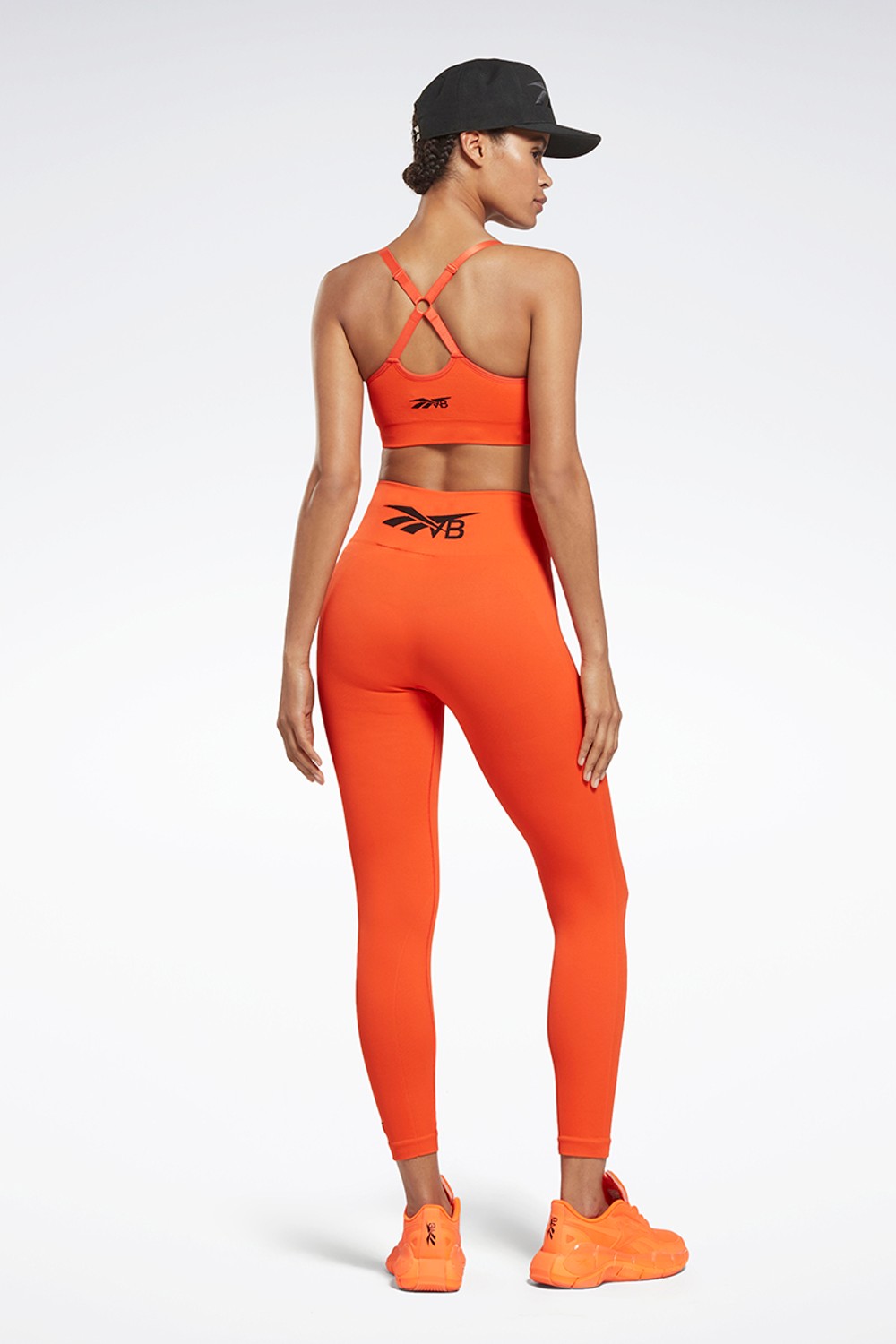 Reebok x Victoria Beckham Victoria Beckham Seamless Bra Ultima Orange ...