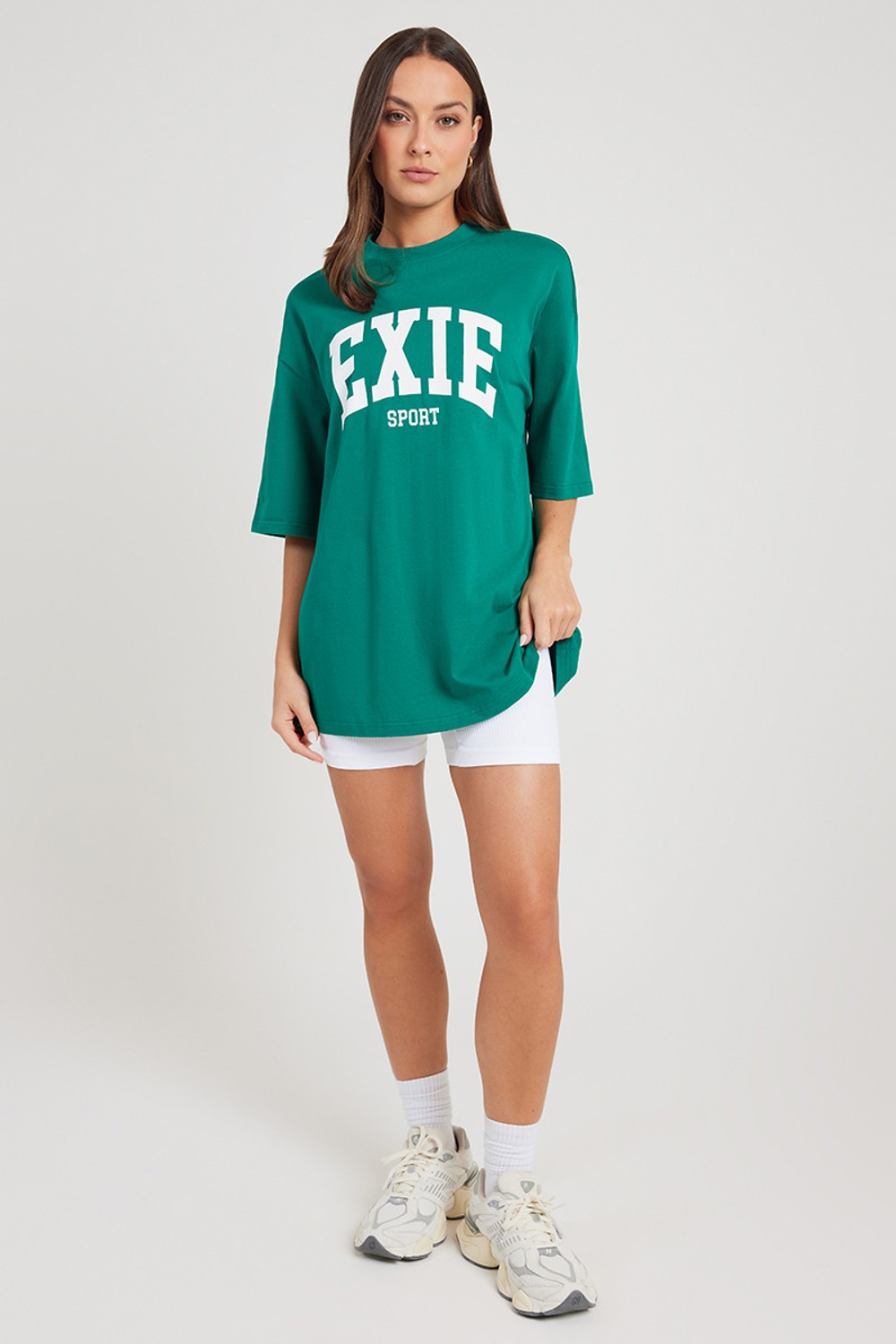 Exie Sport Oversized Tee Envy Green | Stylerunner