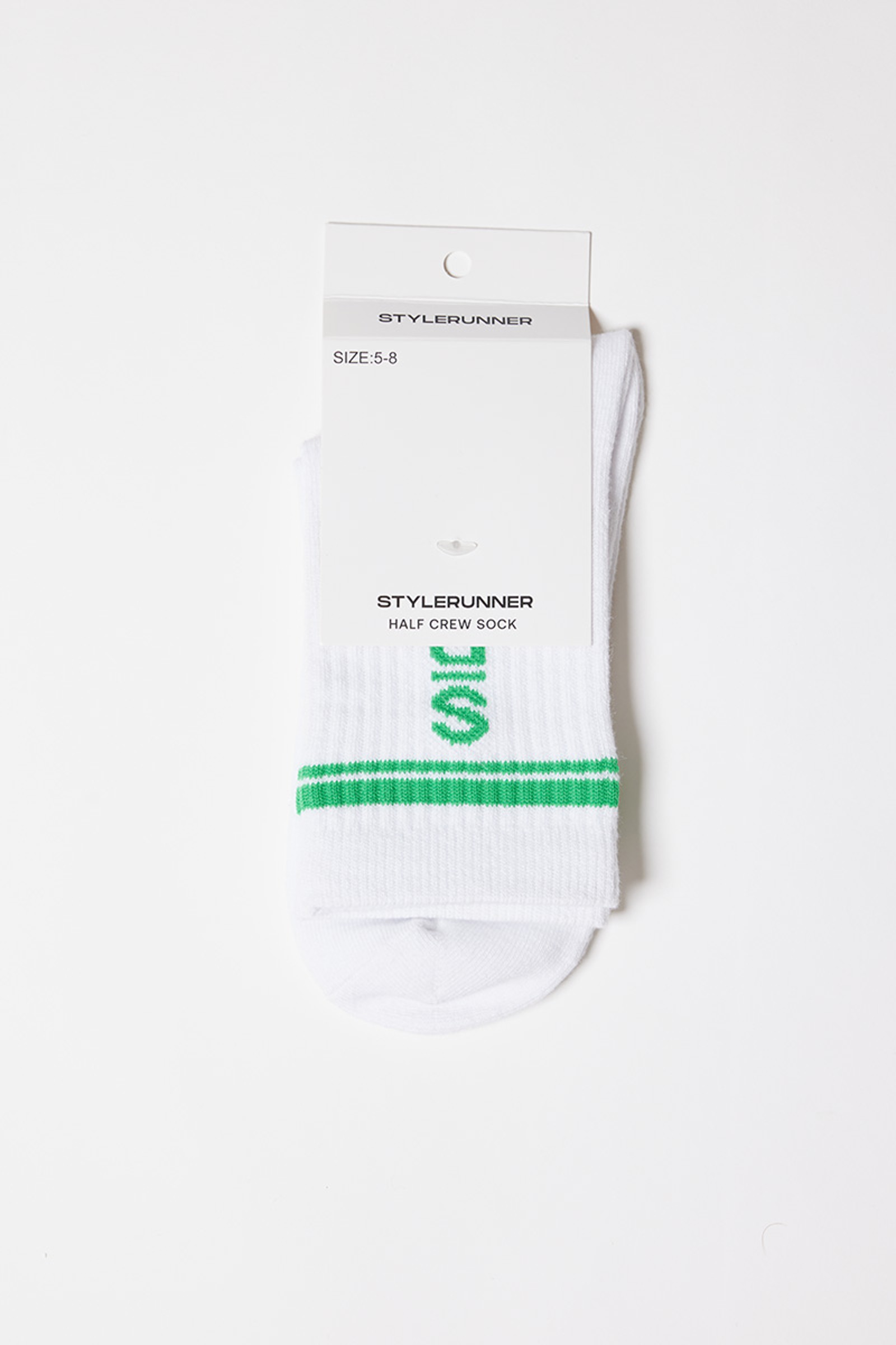 Stylerunner Stacked Half Crew Sock Parakeet | Stylerunner