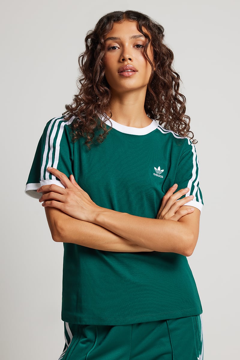 adidas Originals Three Stripe Tee Collegiate Green | Stylerunner