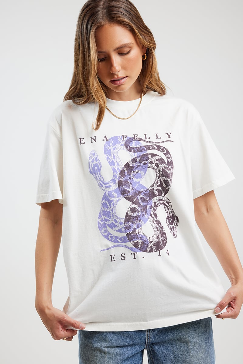 Ena Pelly Dual Snakes Vintage White | Stylerunner