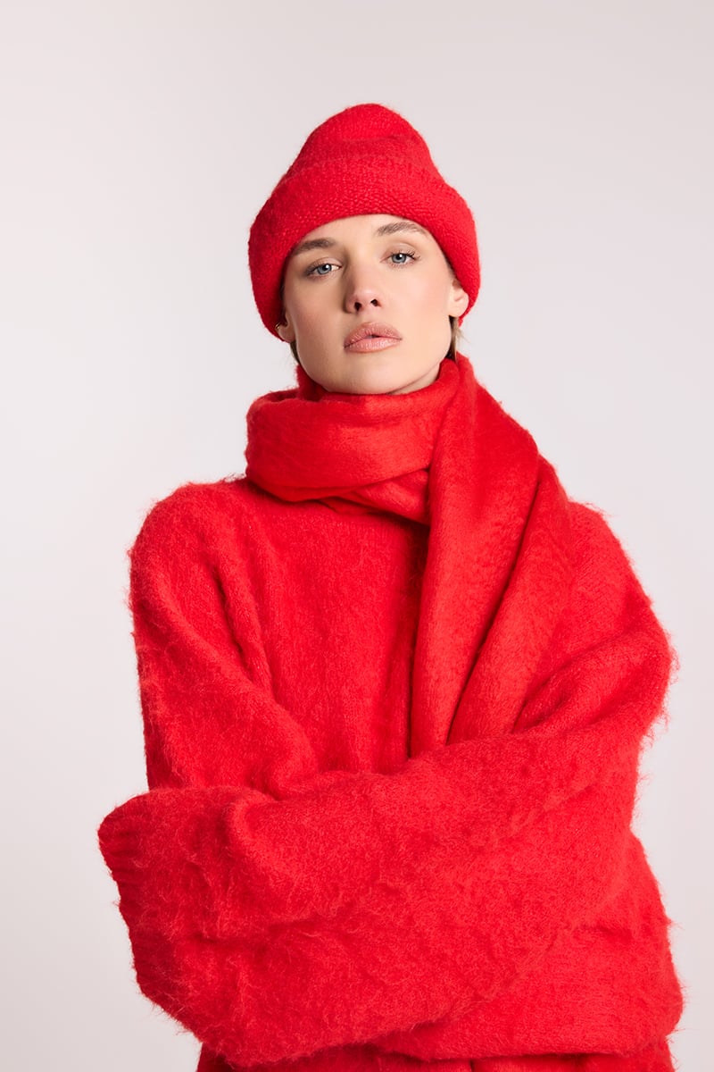 Stylerunner MK x SR Henley Beanie Scarlet | Stylerunner