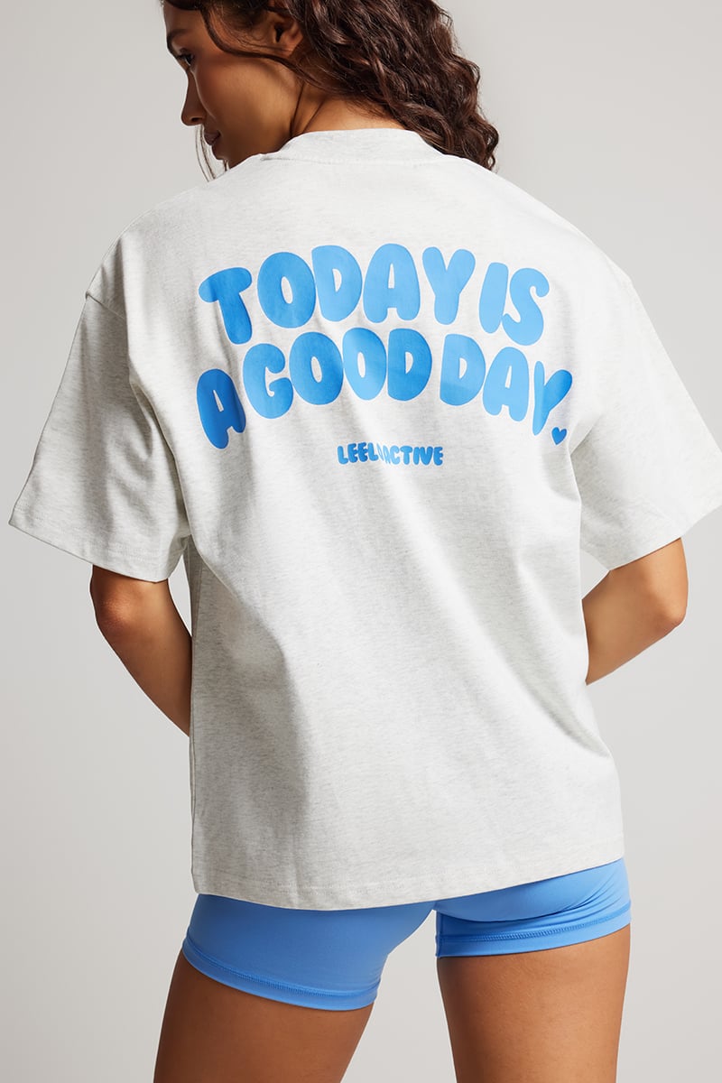 Leelo Active Good day Tee Oatmeal | Stylerunner