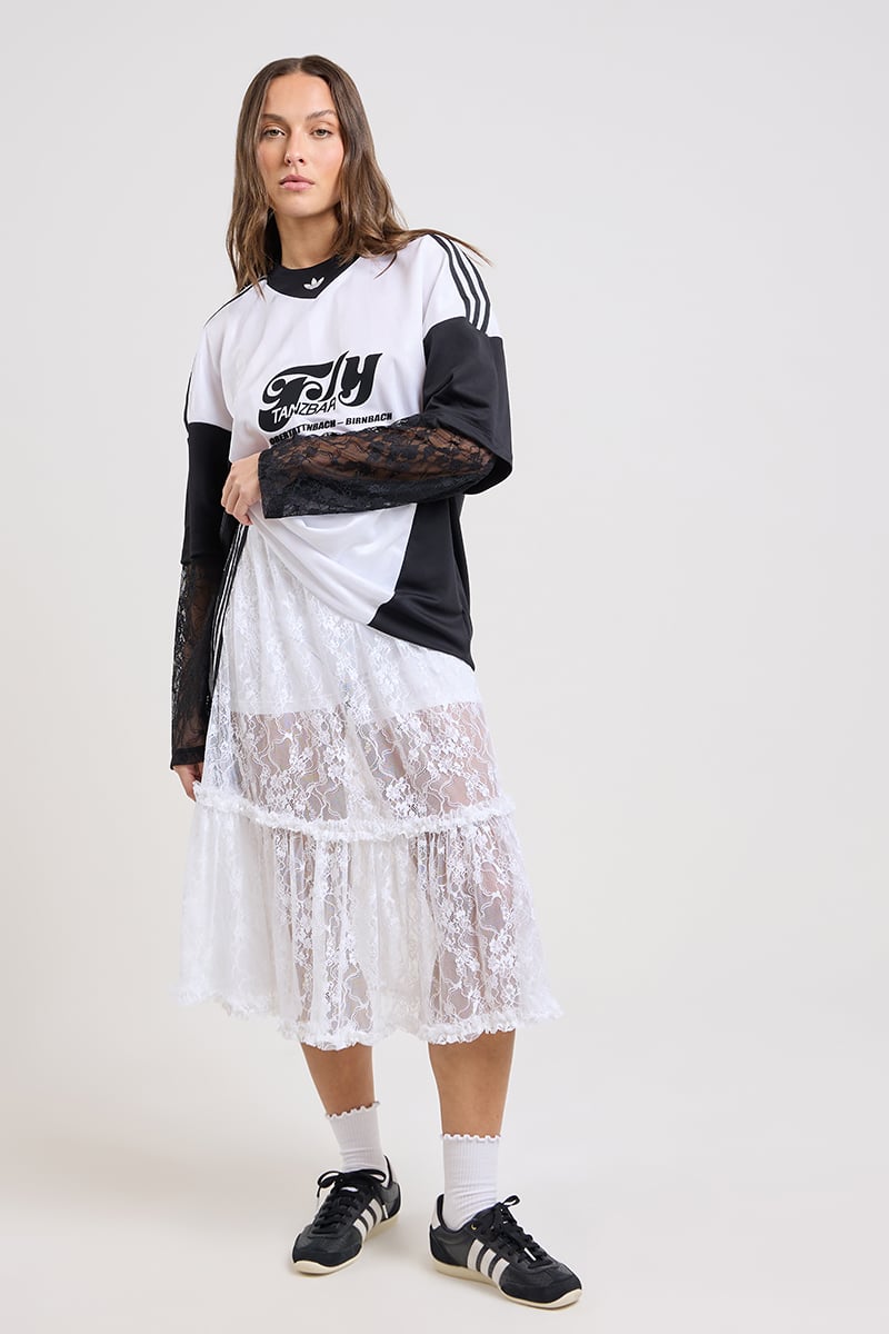 adidas Lace Jersey White/Black | Stylerunner