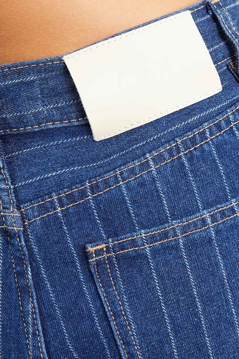 ODE Lidia Pinstripe Jean Pinstripe Denim | Stylerunner