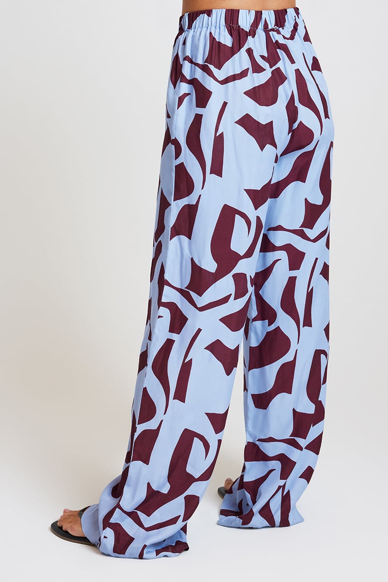 ODE Gene Wide Leg Pant Sorrento Print | Stylerunner