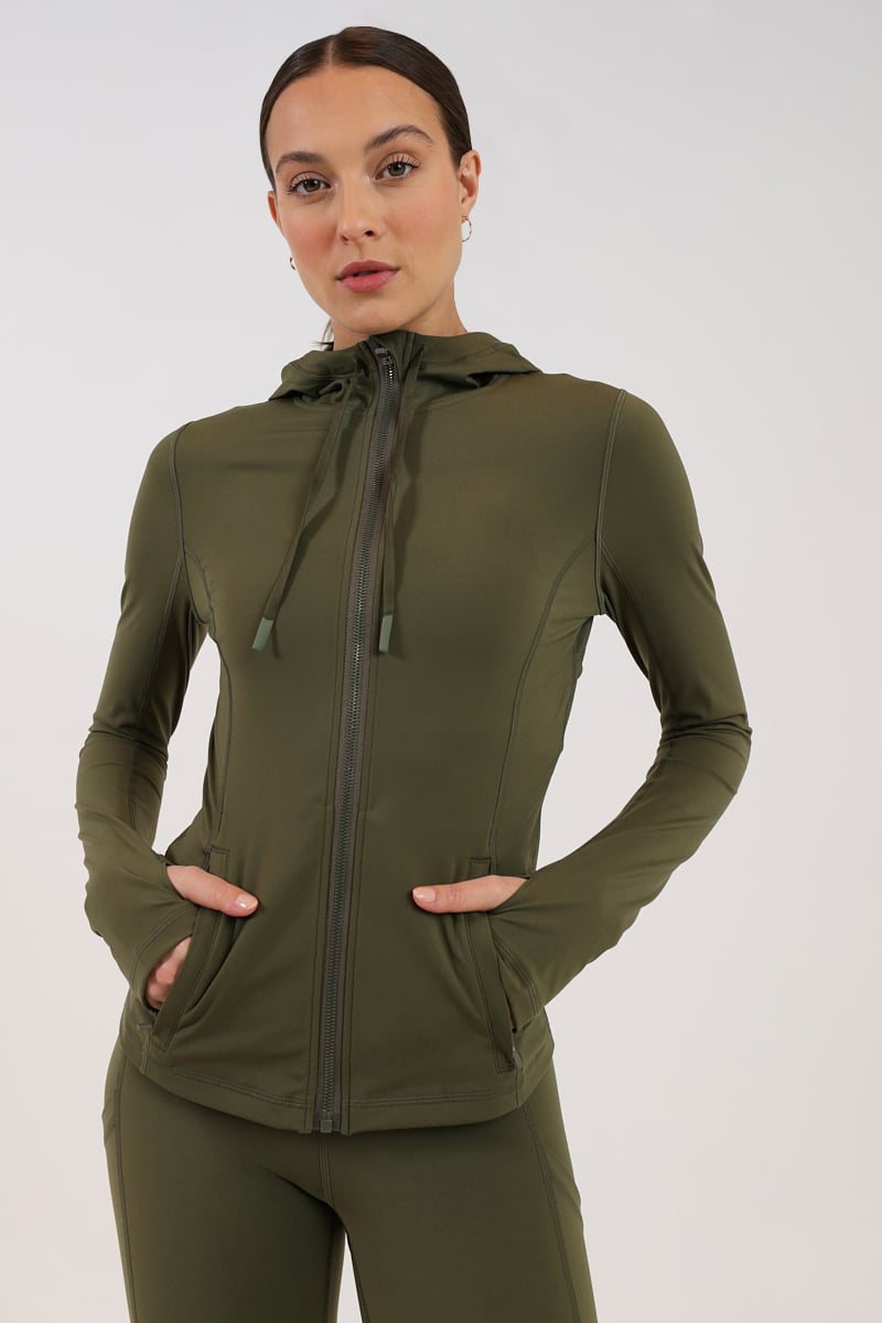 Stylerunner Element Hooded Zip Jacket Moss | Stylerunner