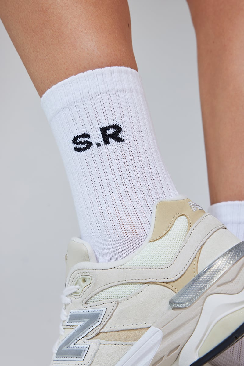Stylerunner Stacked Half Crew Sock 3pk Bright White | Stylerunner