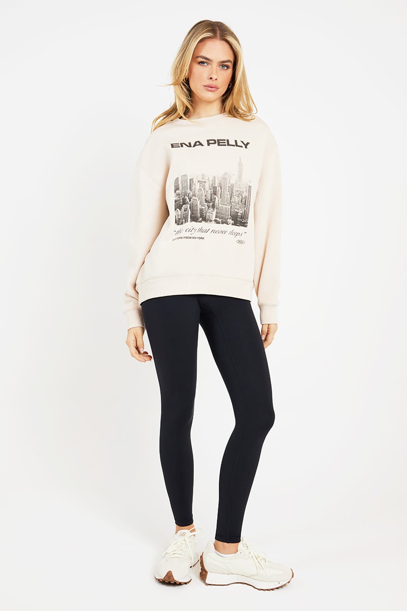 Ena Pelly Letters From NY Relaxed Sweater Letters From Ny Relaxed ...