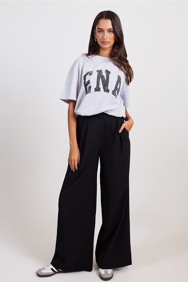 Ena Pelly Jessie Oversized Tee Mid Grey Marle | Stylerunner