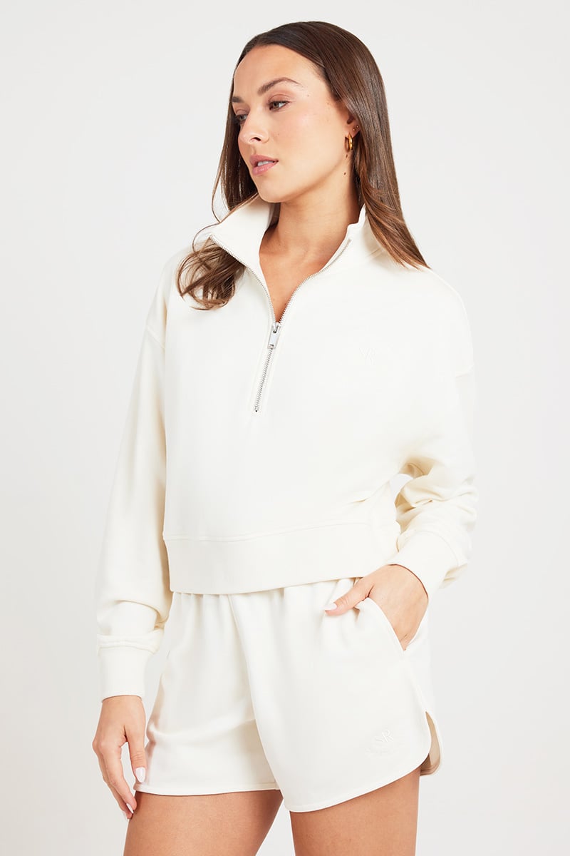 Stylerunner Float Quarter Zip Snow | Stylerunner