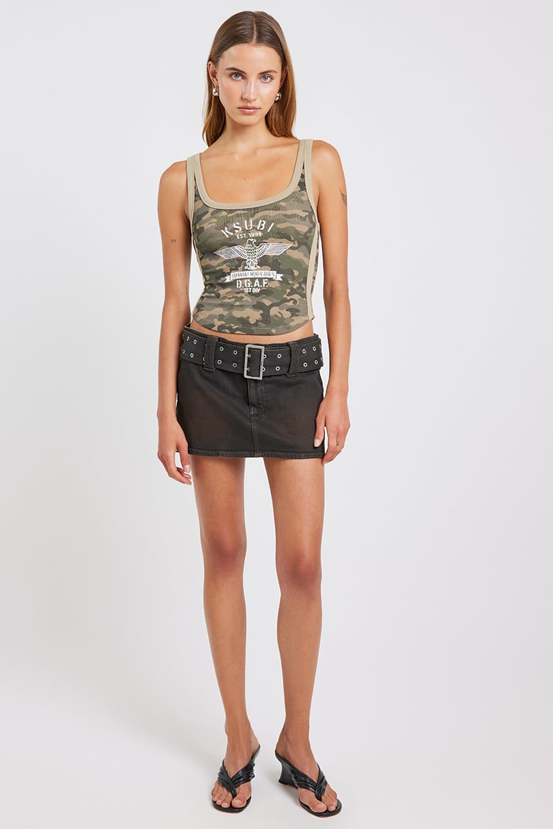 Ksubi Varsity Chloe Tank Green | Stylerunner