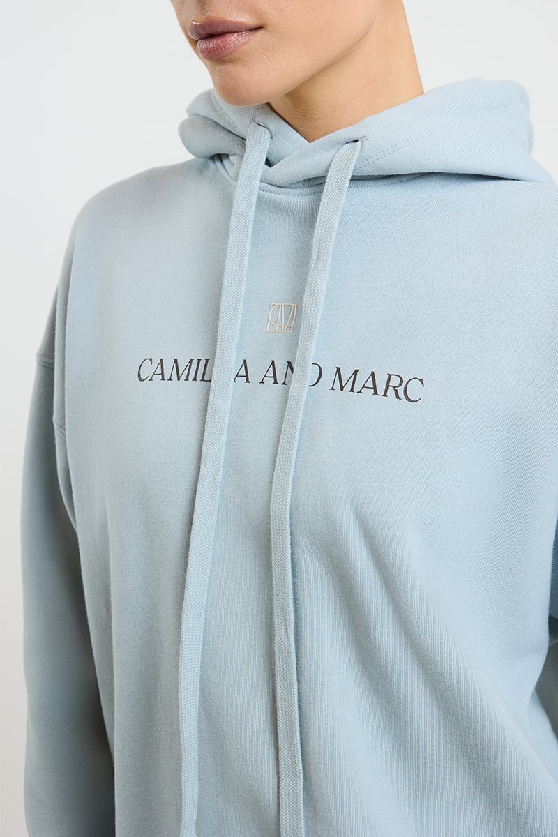 Camilla and Marc Grayson Logo Hoodie Light Blue | Stylerunner