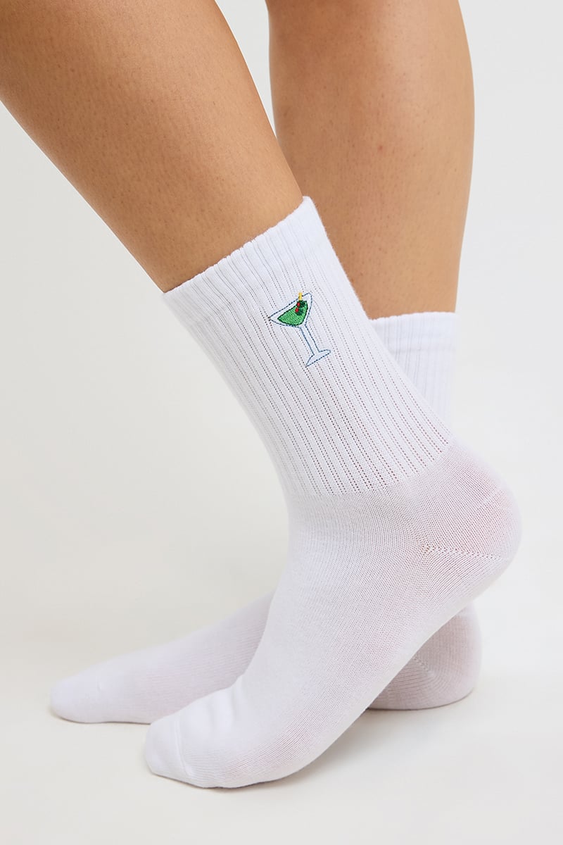 Stylerunner Martini Crew Sock Martini | Stylerunner