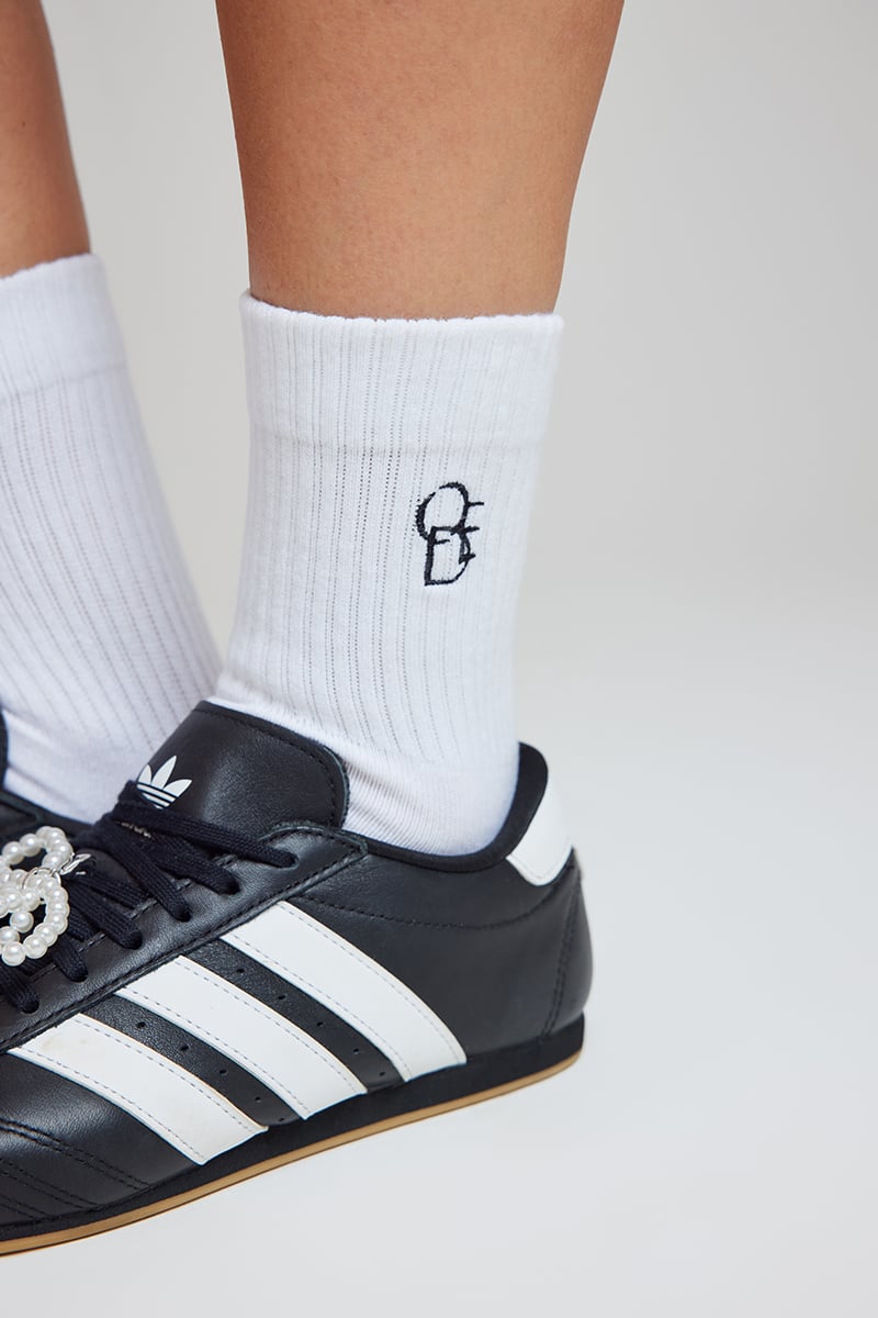 Stylerunner Codi Half Crew Sock Bright White | Stylerunner