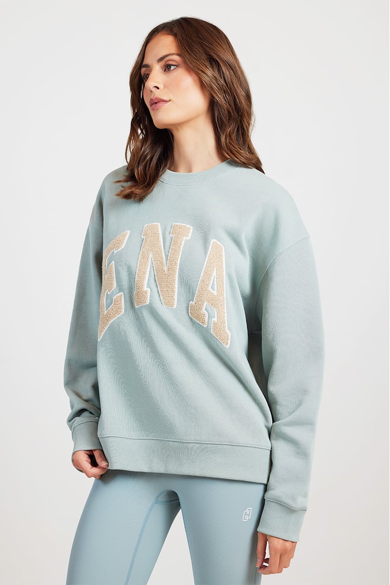 Ena Pelly Athleisure Oversized Sweater Mist | Stylerunner
