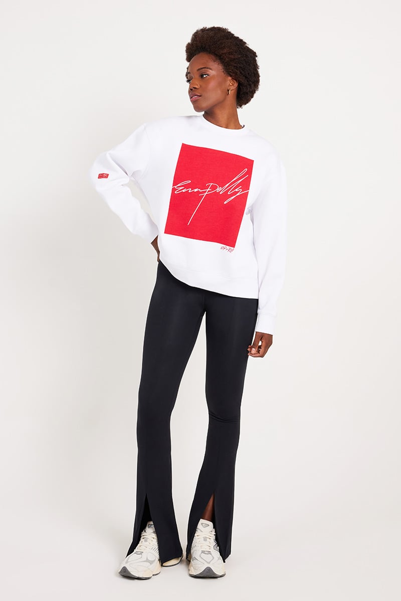 Ena Pelly EP x RE The Jess Oversized Sweater White | Stylerunner