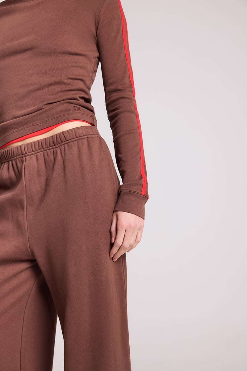Stylerunner MK x SR Flynn Wide Leg Trackpant Hazelnut | Stylerunner