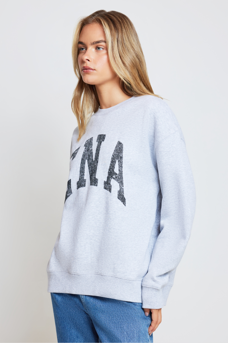 Ena Pelly Lilly Oversized Sweater Mid Grey Marle | Stylerunner