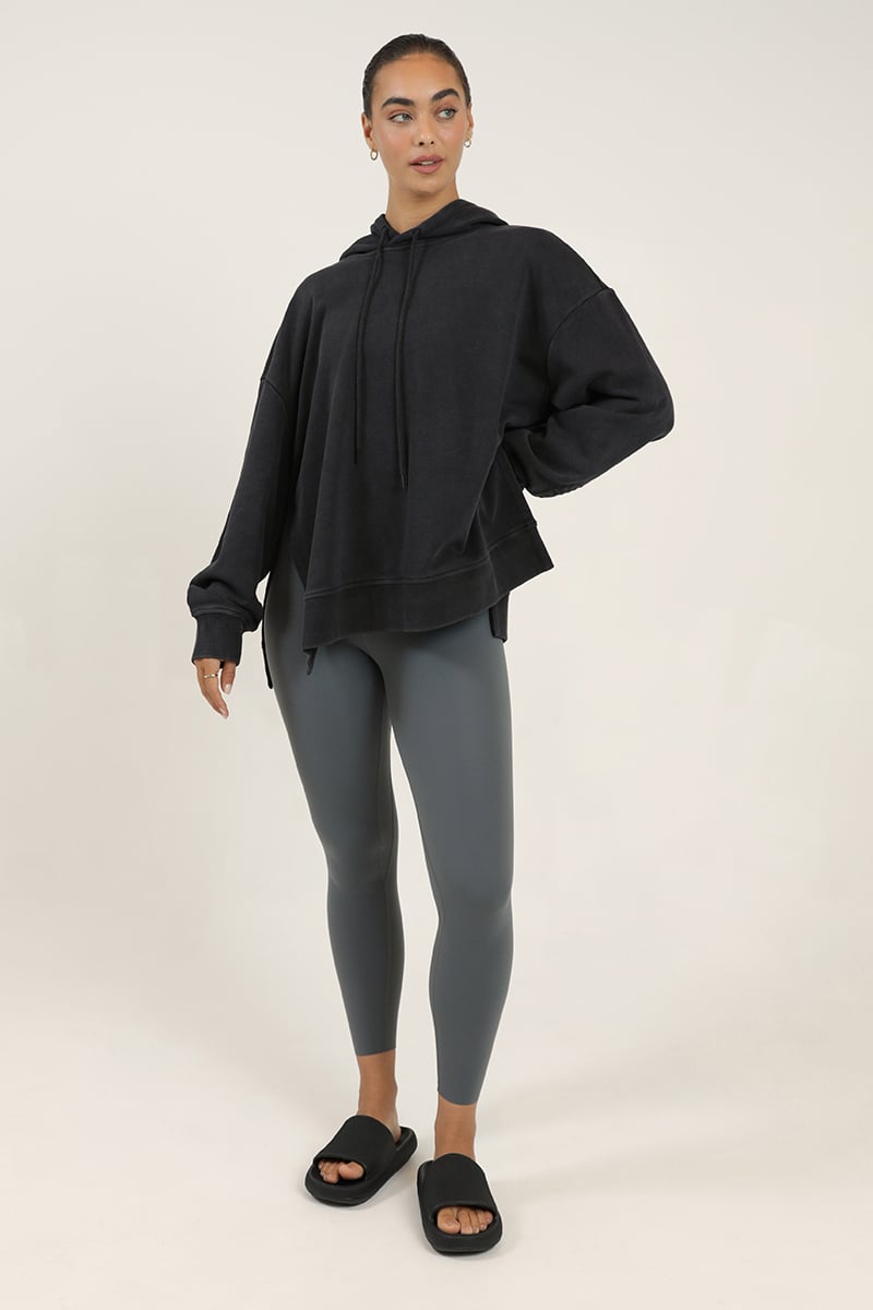 Stylerunner Honour Side Split Hoodie Onyx | Stylerunner
