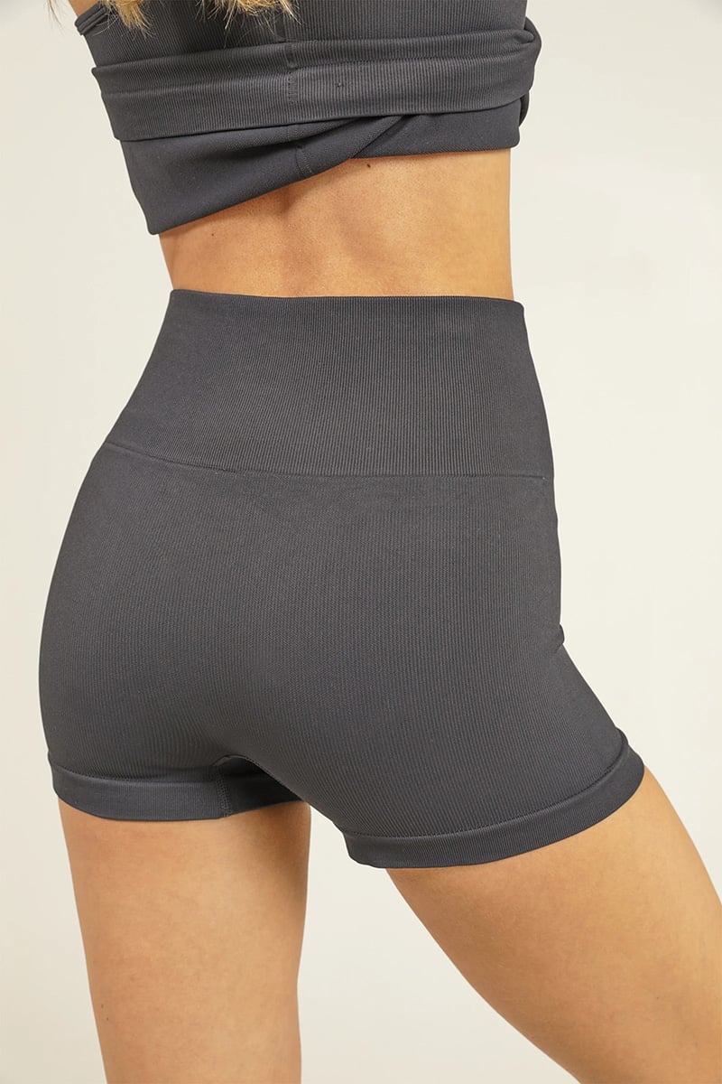 Exie Team Ribbed Short Charcoal | Stylerunner