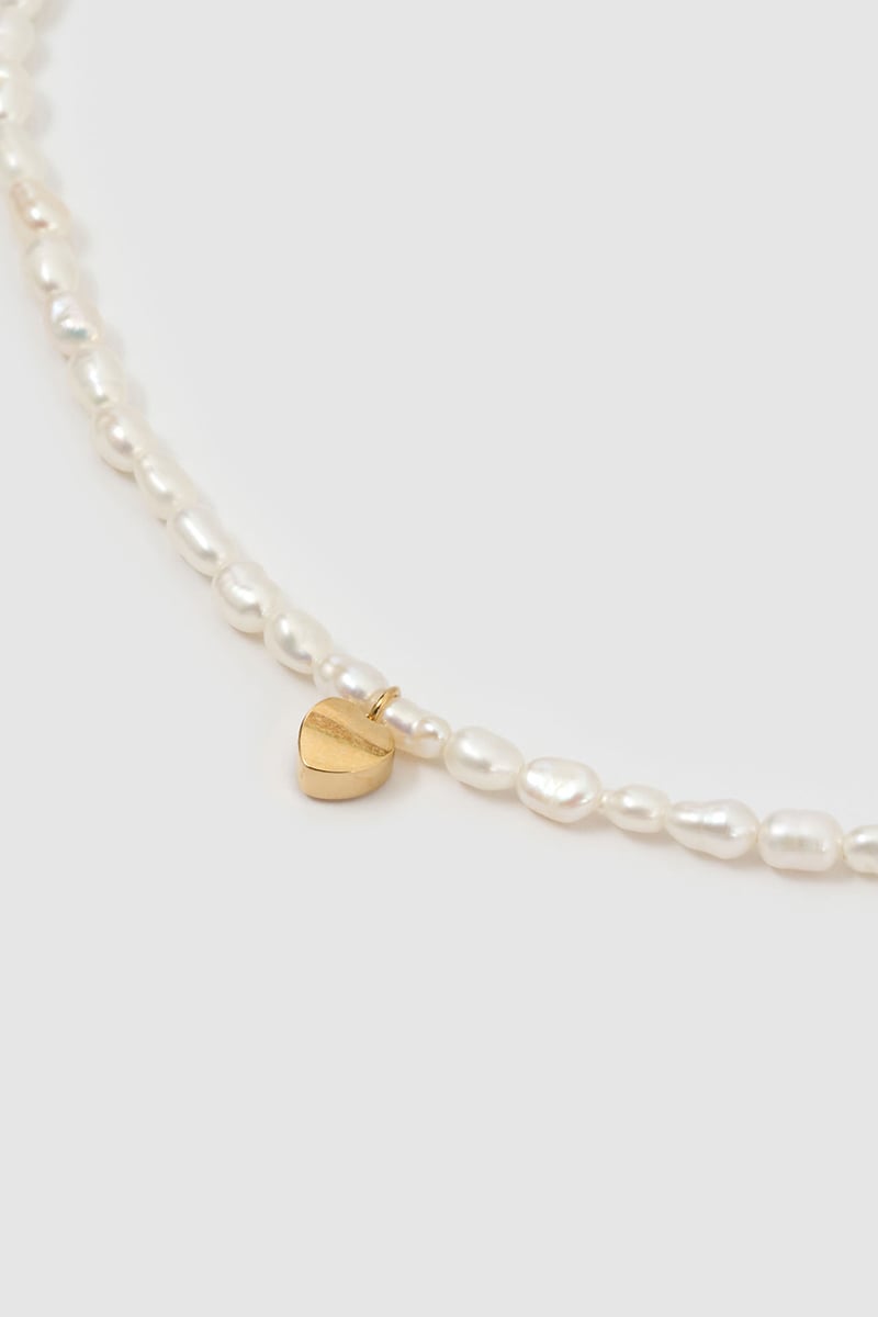 Arms of Eve Kiki Pearl Heart Necklace Pearl | Stylerunner