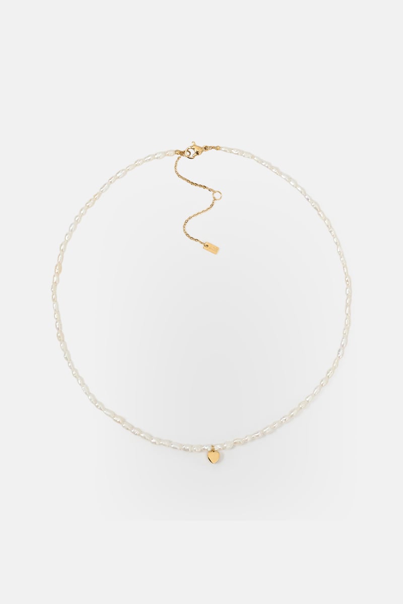 Arms of Eve Kiki Pearl Heart Necklace Pearl | Stylerunner