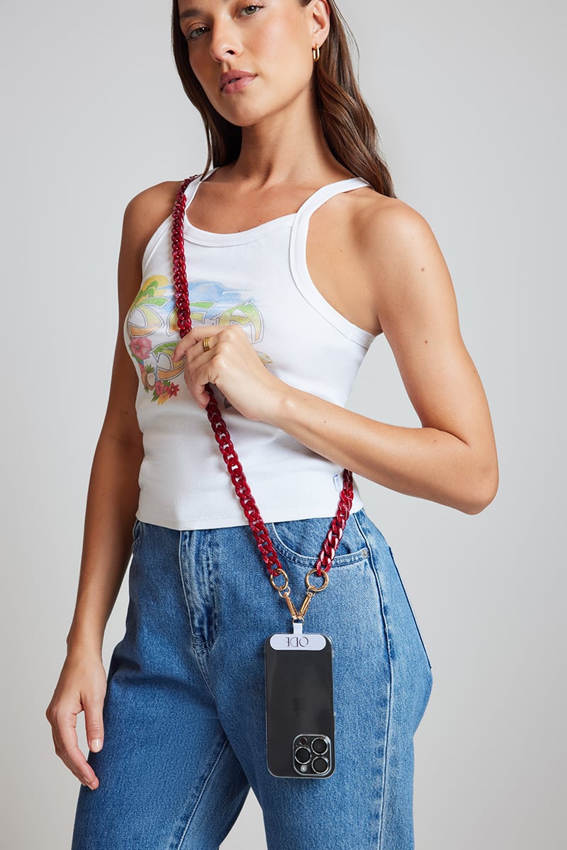 ODE Ruby Phone Strap Ruby Resin | Stylerunner