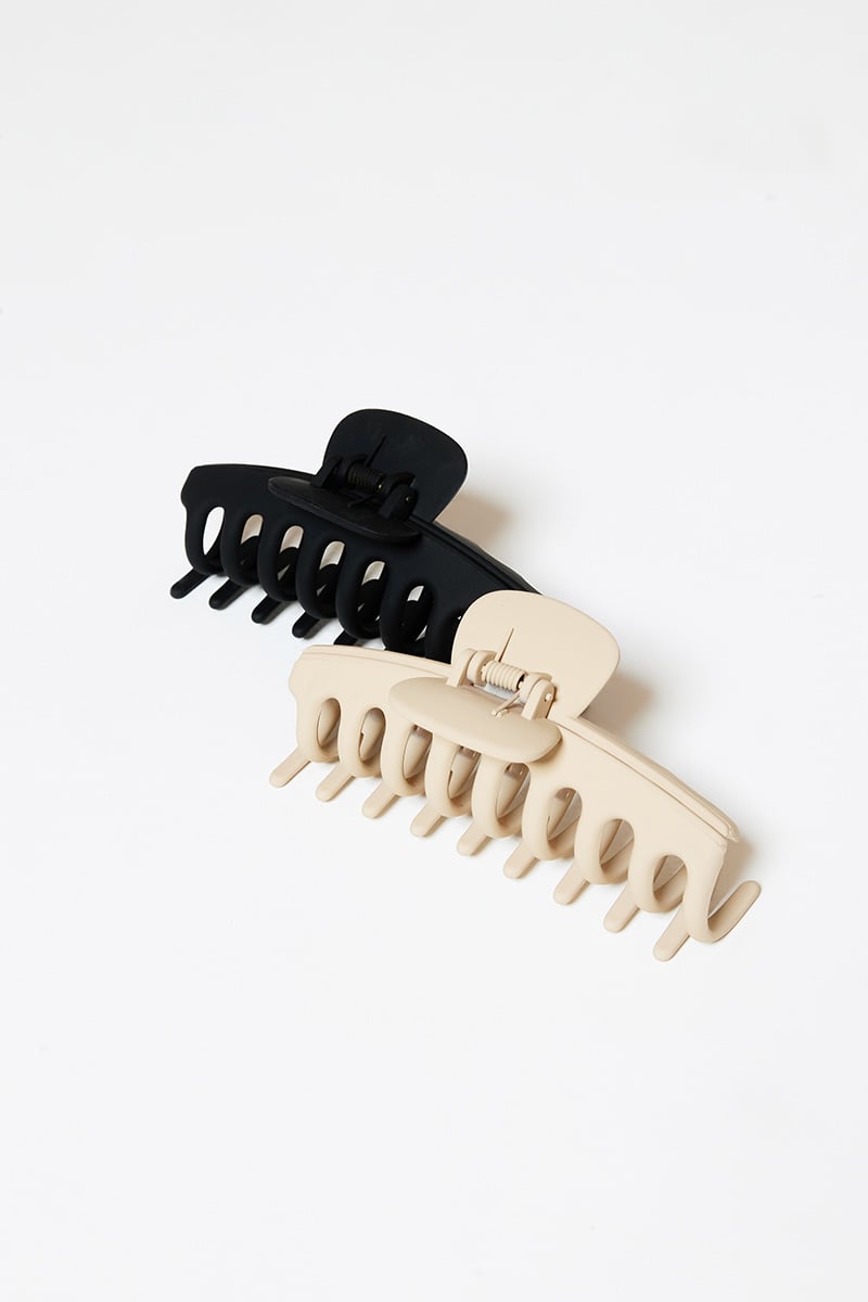 Stylerunner Jumbo Claw Clip Onyx/ Oat Milk | Stylerunner