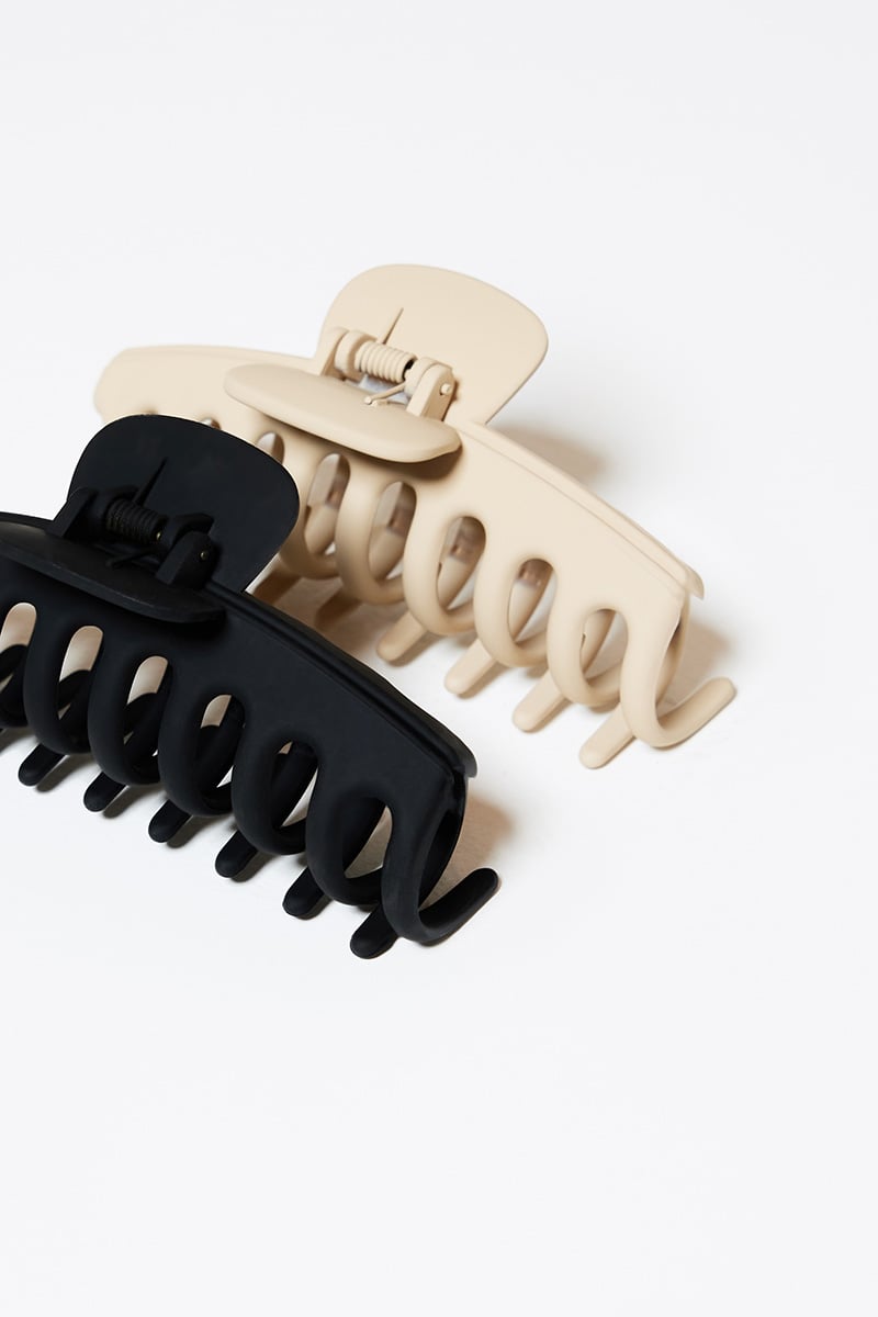 Stylerunner Jumbo Claw Clip Onyx/ Oat Milk | Stylerunner