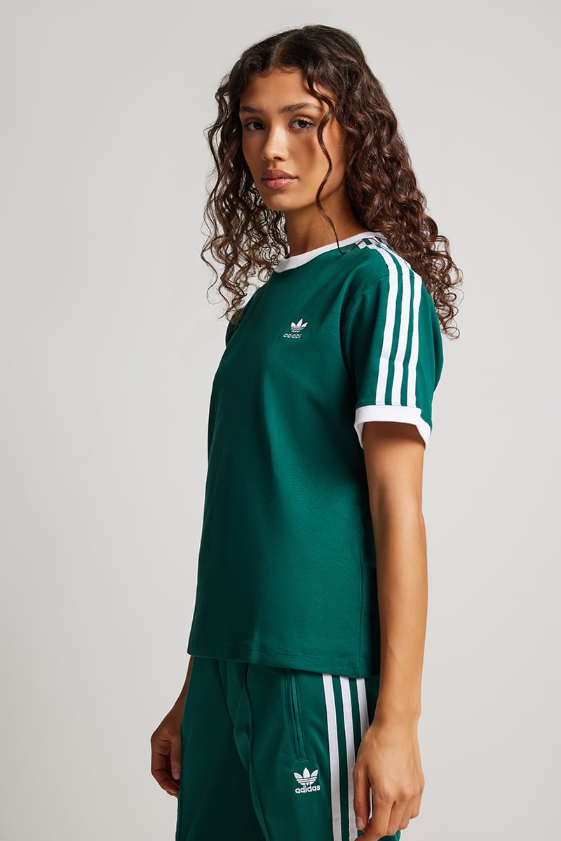 adidas Originals Three Stripe Tee Collegiate Green | Stylerunner