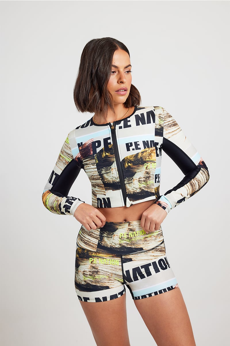 P.E Nation Bermuda Long Sleeve Tee Scene Print | Stylerunner