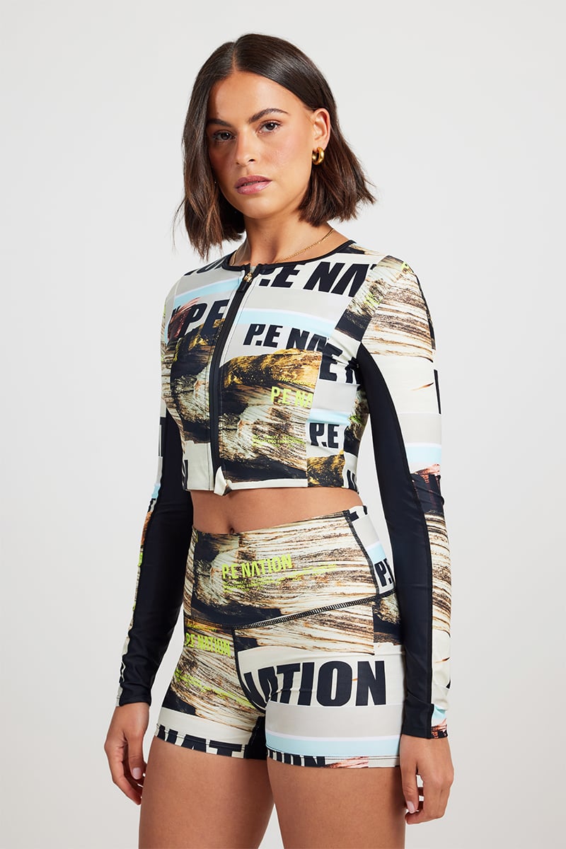 P.E Nation Bermuda Long Sleeve Tee Scene Print | Stylerunner