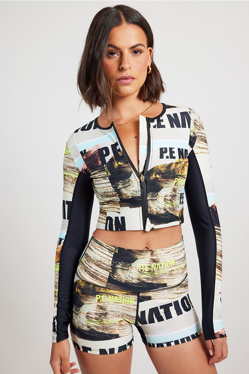 P.E Nation Bermuda Long Sleeve Tee Scene Print | Stylerunner