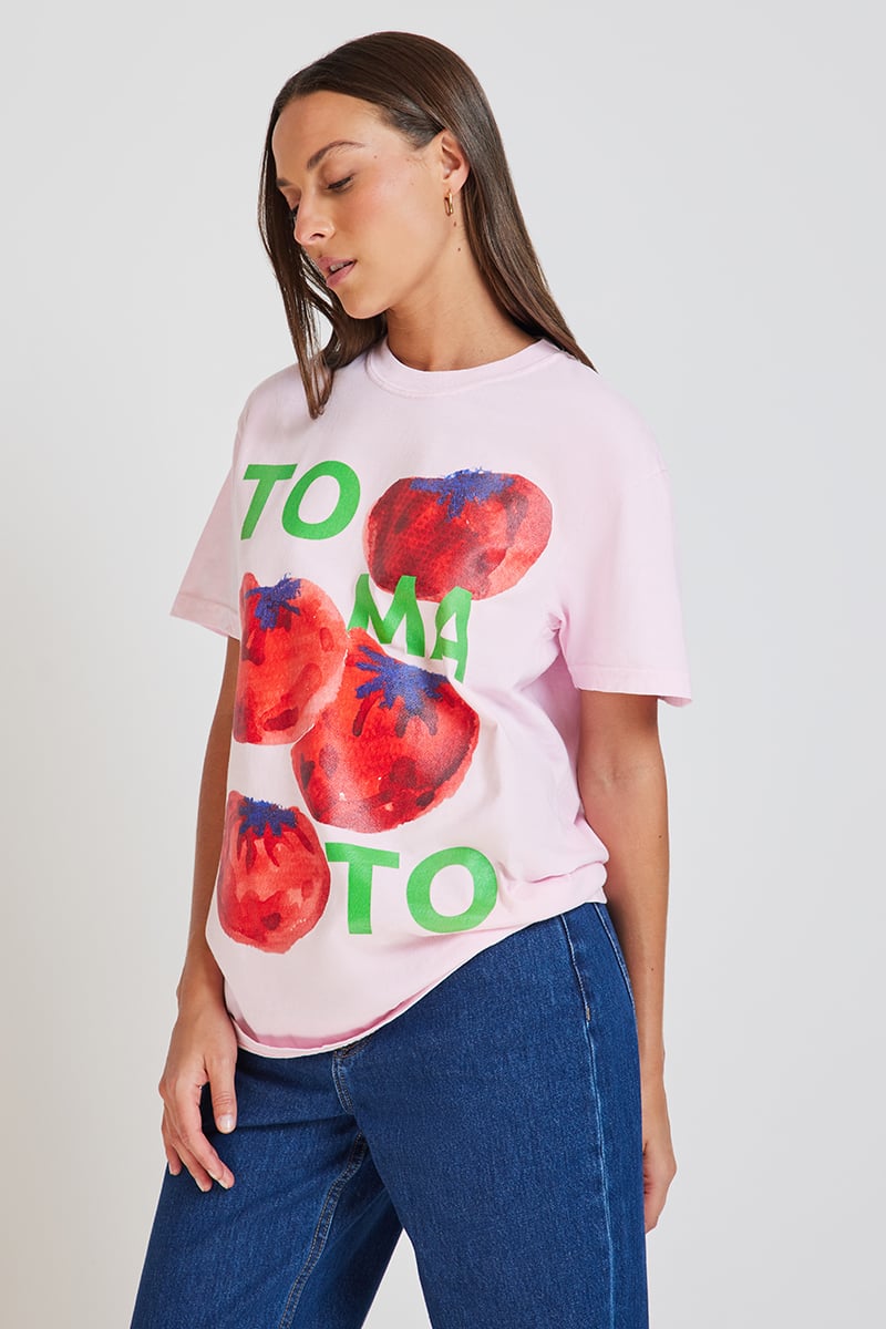 Maku The Label Tomato Tee Pink | Stylerunner