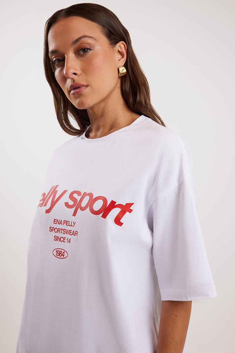Ena Pelly Pelly Sport Tee White | Stylerunner