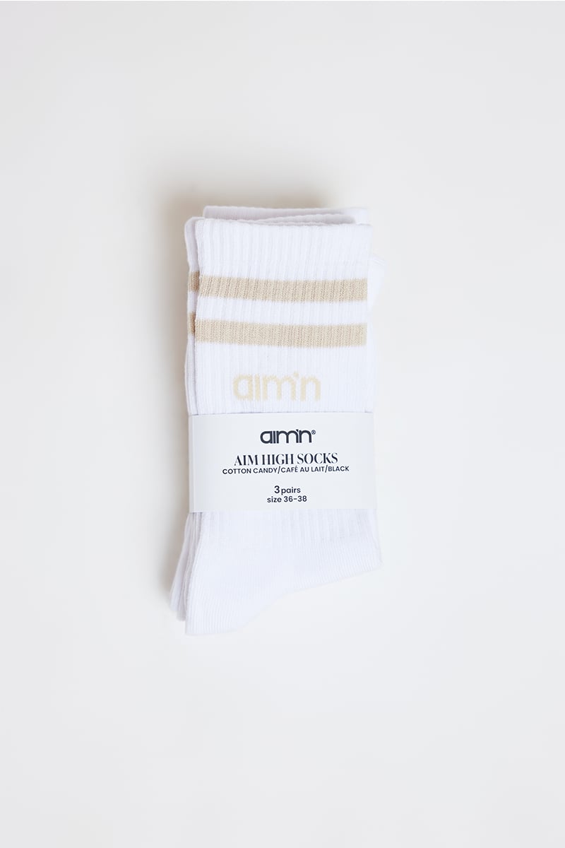 AIMN Logo Sock 3pk Cotton Candy | Stylerunner