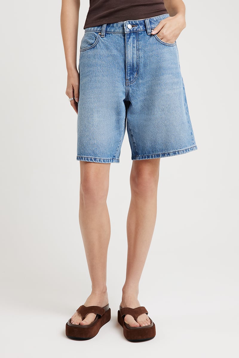 ODE Pisces Denim Jorts Authentic Mid Wash | Stylerunner