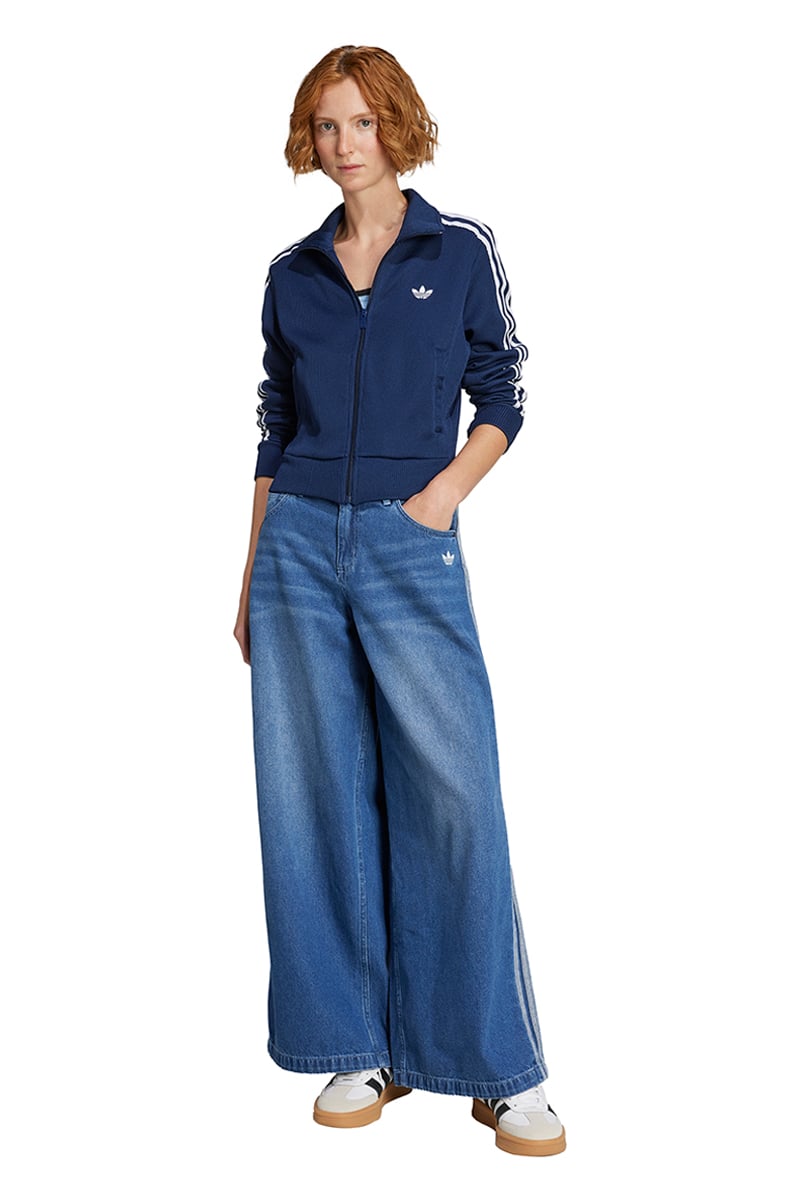 adidas Firebird Adicolor Knit Track Top Night Indigo/White | Stylerunner