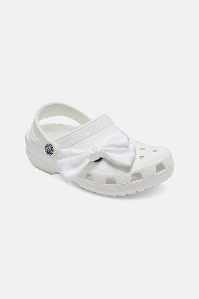 Crocs Acc Oversized Bow Jibbitz Oversized Regal White Bow | Stylerunner