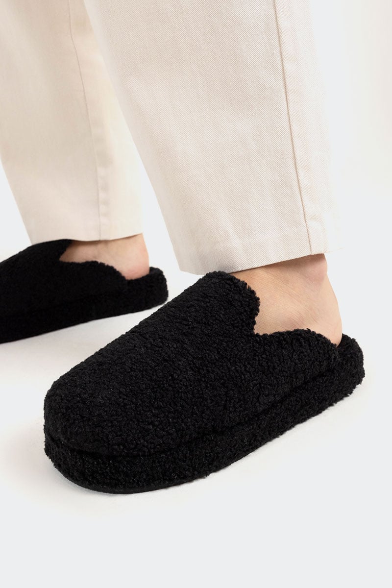Stylerunner Teddy Clog Slide Onyx | Stylerunner