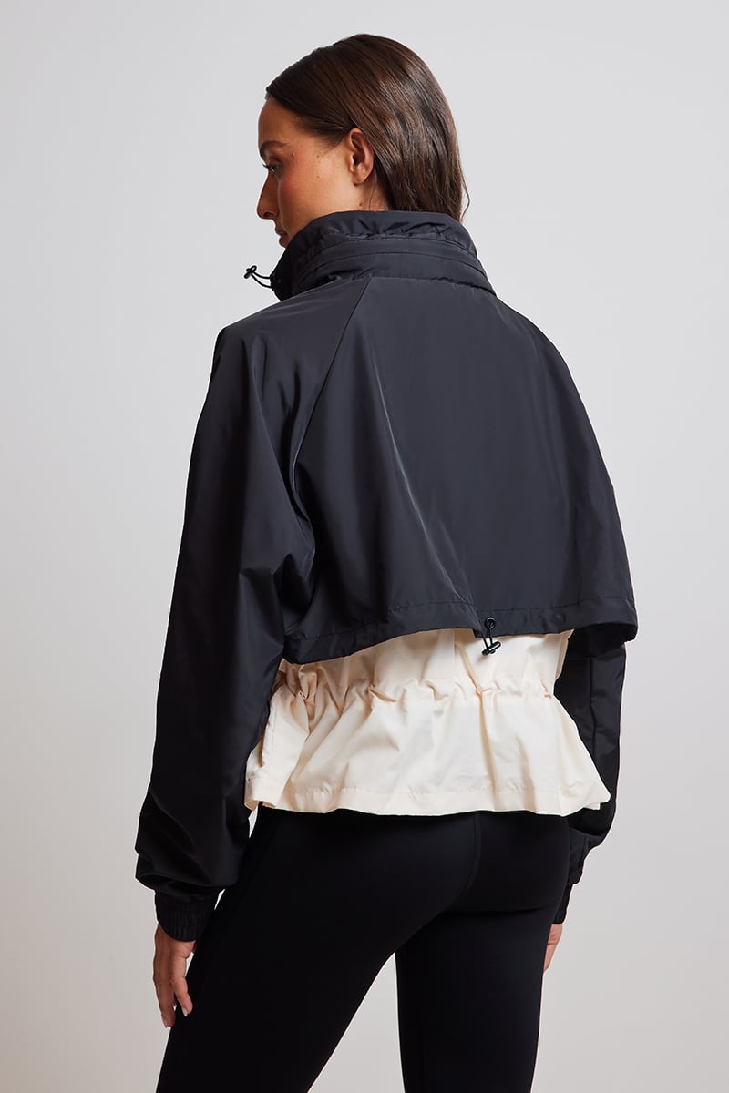P.E Nation Shelter Jacket Black/White | Stylerunner