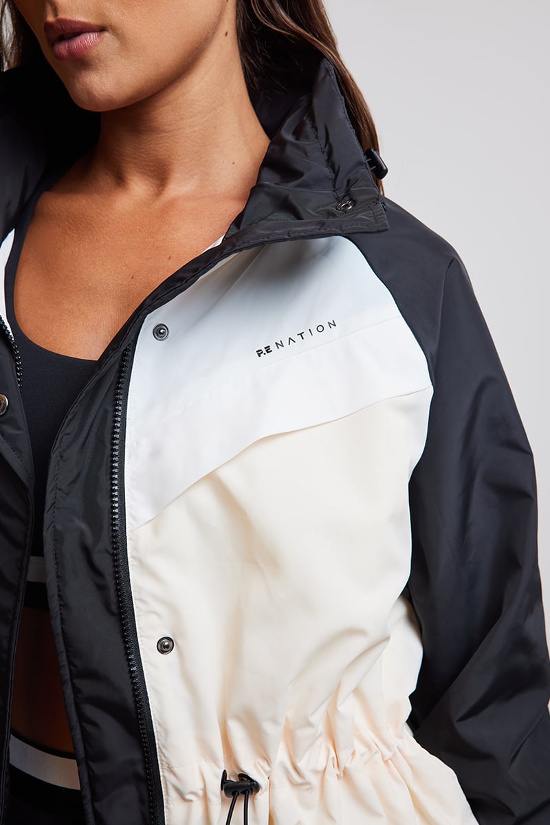 P.E Nation Shelter Jacket Black/White | Stylerunner