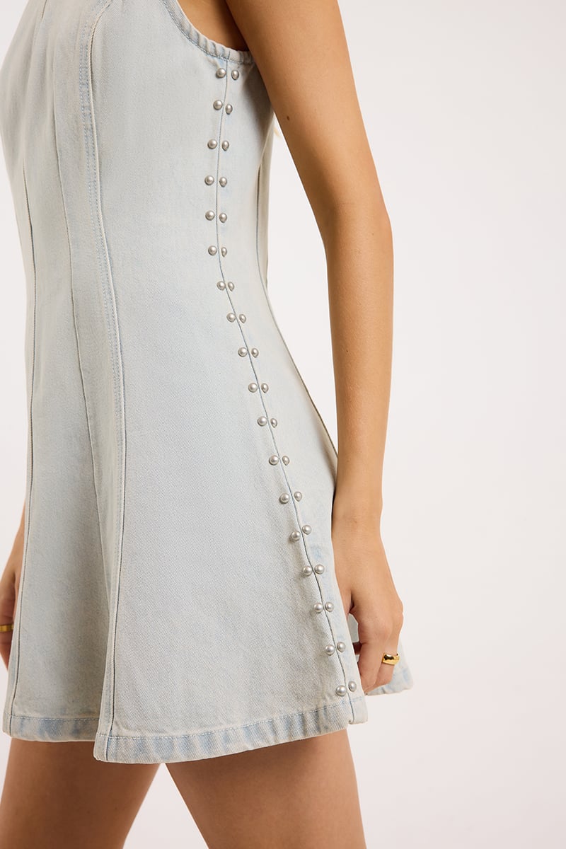 Ena Pelly EP x EP Stellar Denim Dress Light Blue Wash | Stylerunner