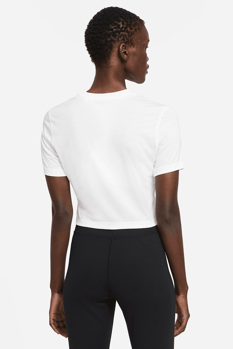 Nike Sportswear Essential Crop Top White/Black | Stylerunner