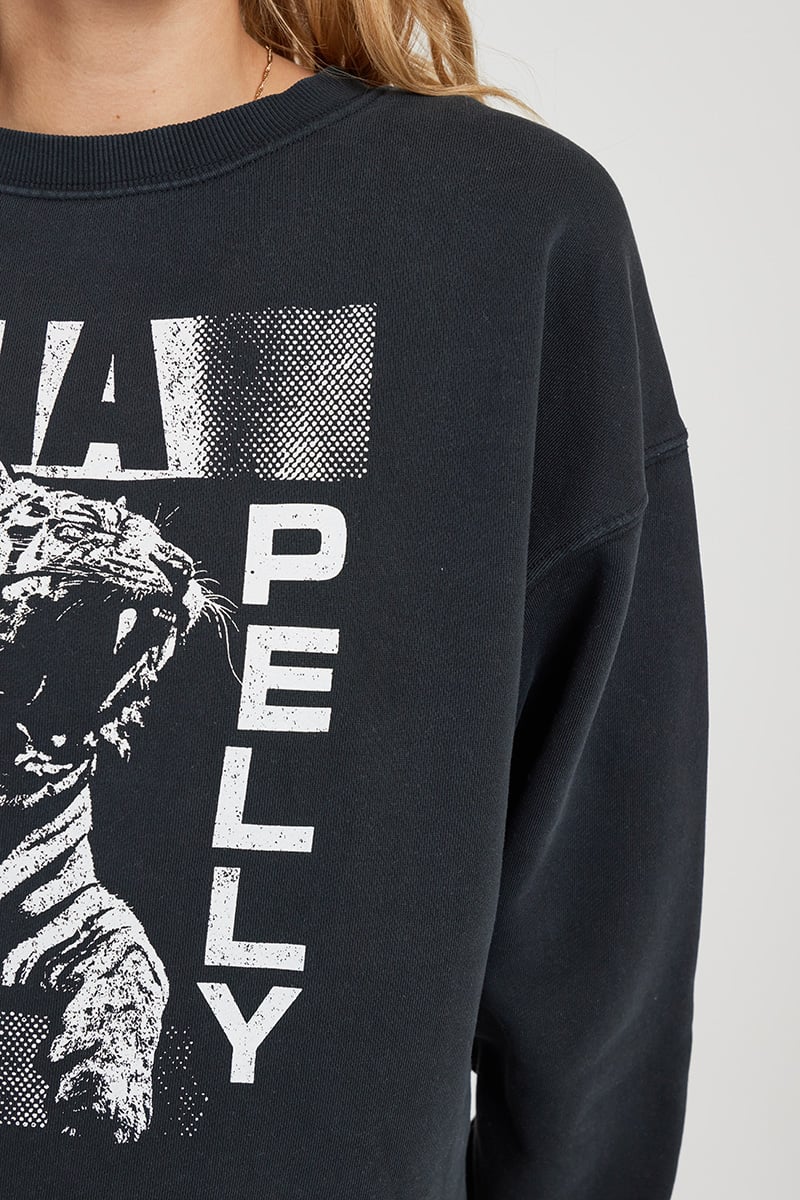 Ena Pelly Roaring Tiger Relaxed Sweater Vintage Black | Stylerunner