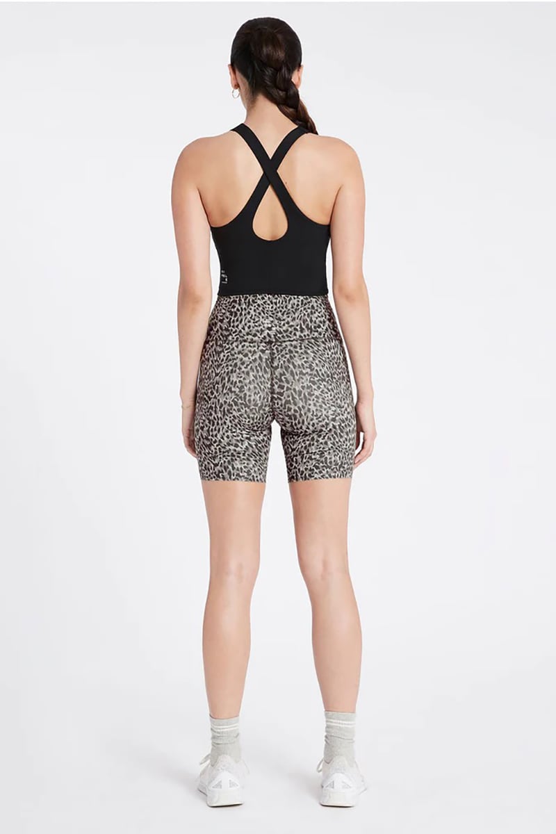 Nimble Activewear Laser Hem Bike Short Glacier Leopard | Stylerunner