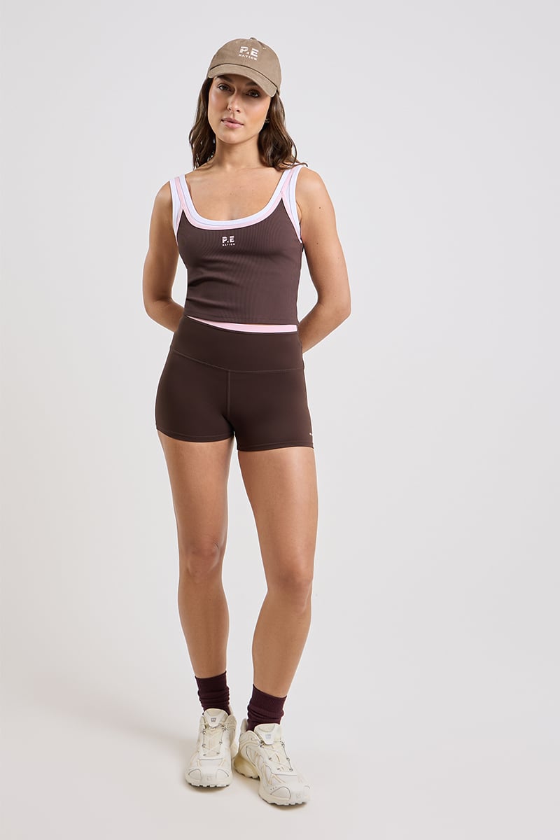 P.E Nation Forward Tank Espresso / Chalk Pink | Stylerunner
