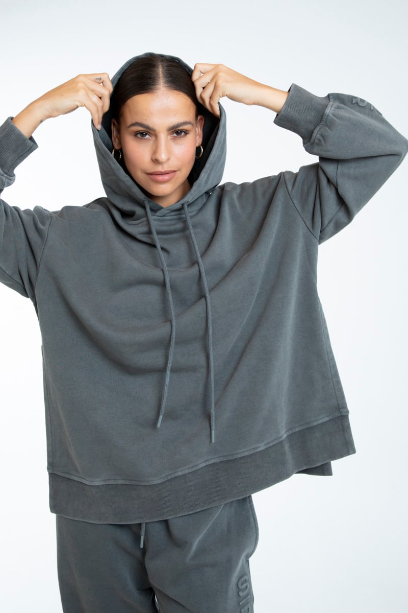 Stylerunner Honour Side Split Hoodie Carbon | Stylerunner